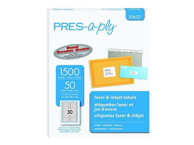 File Folder Laser Label 066 x 343 Inches White Box of 1500 30632 ...
