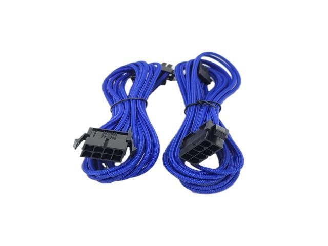 Micro Connectors 1.5 Feet Premium Sleeved 8 (6+2) Pin PCI-e GPU Power ...