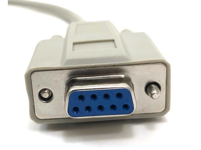 Micro Connectors Model M02-1156N 6 ft. Null Modem Cable DB9F to DB25M ...