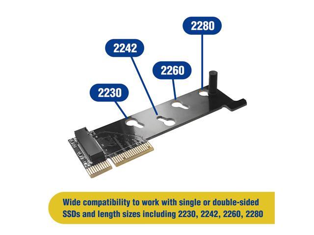 Micro Connectors Low-Profile M.2 NVMe SSD to PCIe 4.0 Adapter with Heat ...