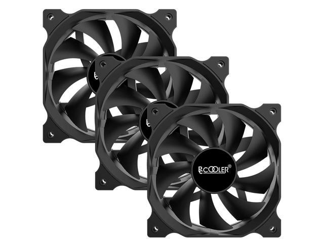 PCCOOLER 120mm Case Fan 3 Pack Dark Night Series, DN-120 High ...