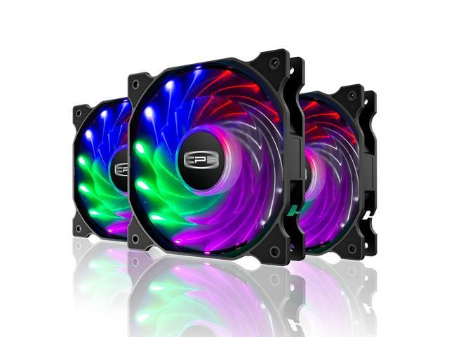 CP3 120mm Silent Intelligent Control RGB Case Fan Adjustable Colorful ...
