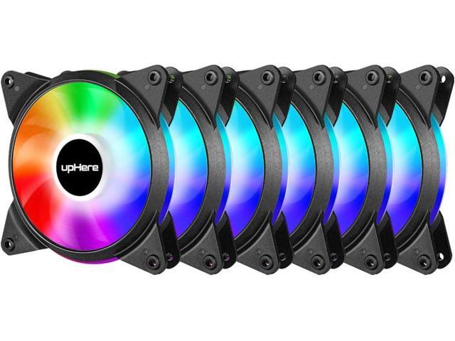 upHere 5V 6-Pack 120mm Silent Intelligent Control 5V Addressable RGB ...