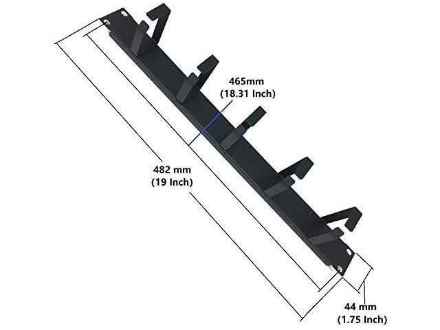 (5 Pack) 1U 5 D-Ring Cable Manager - 19 Inch Horizontal Rack Mount ...