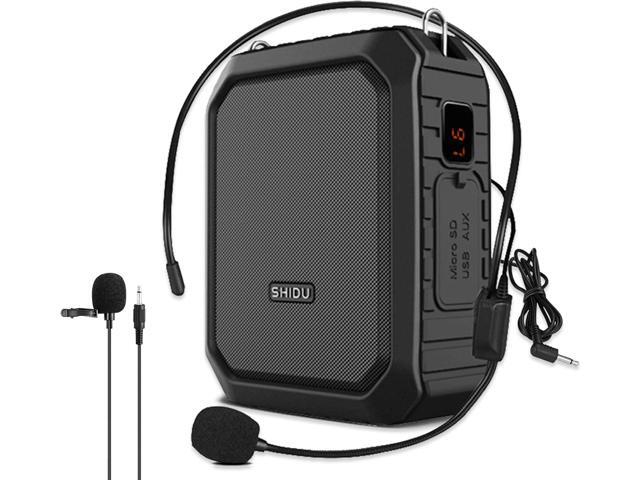 W WINBRIDGE Voice Amplifier Portable Microphone Headset Wired 18W ...