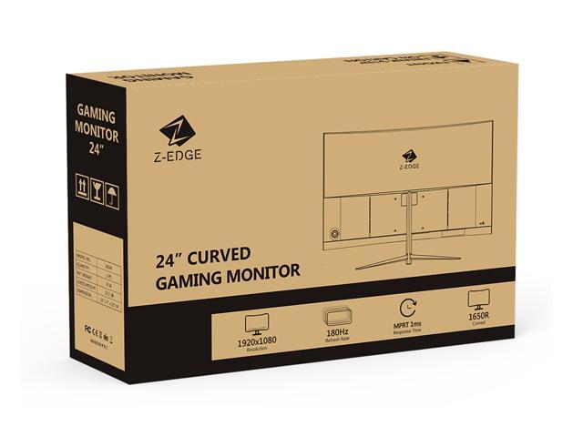Refurbished: Z-EDGE 24 inch 1080P 180Hz 1ms Curved Gaming Monitor ...