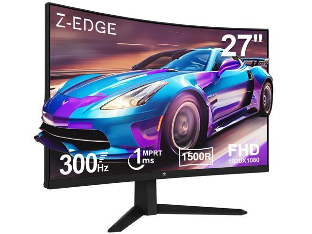 Z-EDGE 27" 1080P Full HD 300 Hz 1 ms Curved Gaming Monitor, FreeSync ...