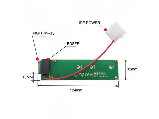 KAIBOXIXI Ruler 1U GEN-Z EDSFF Short SSD E1.S to NVMe NGFF M-key 4X ...