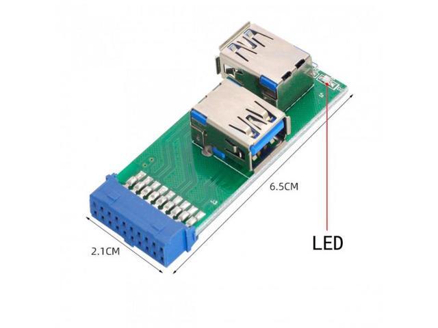 Chenyang Cable Dual Side USB 3.0 A Type Female to Motherboard 20Pin 19 ...