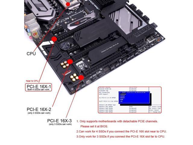 Cablecc PCIE PCI-Express 16x to Dual Oculink SFF-8612 SFF-8611 8x VROC ...