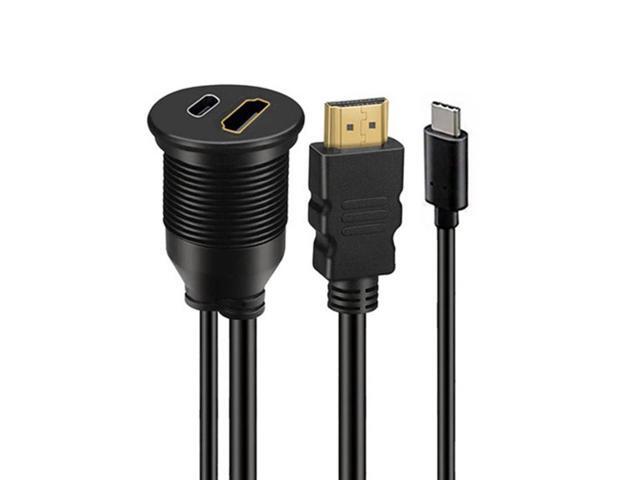 HKCY Waterproof Dustproof USB-C Type-C USB 3.1 &HDMI 4K Extension Flush ...