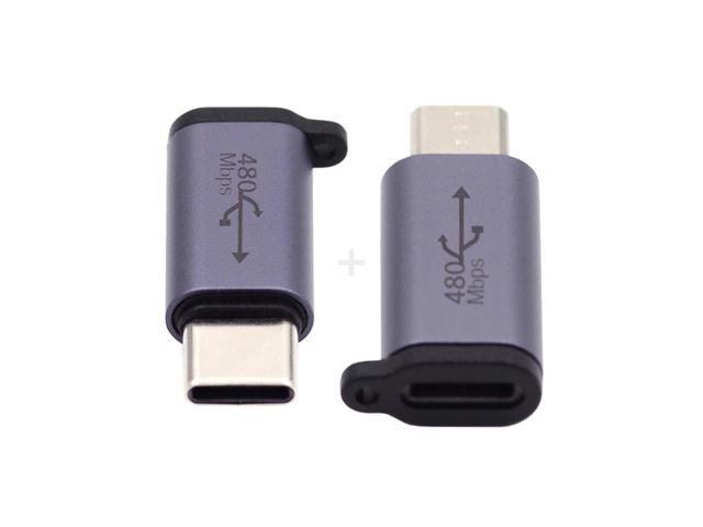 Chenyang 2pcs/lot USB2.0 8P Female to Micro USB Type-C USB-C Male Power Adapter 480Mbps Data ...