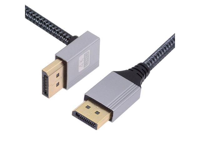 Jimier 200cm Up Angled DisplayPort DP to DP Cable 4K 60hz Cable Silver ...