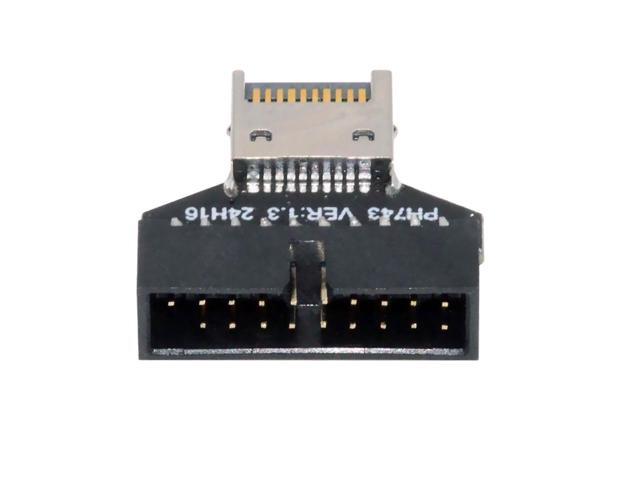 Jimier Type-E IDC Socket USB 3.1 Front Panel Header to USB 3.0 20Pin ...