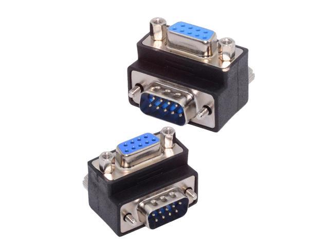 Jimier 2pcs/lot Up & Down Angled 90 Degree RS232 D-Sub 9Pin Screw Type ...