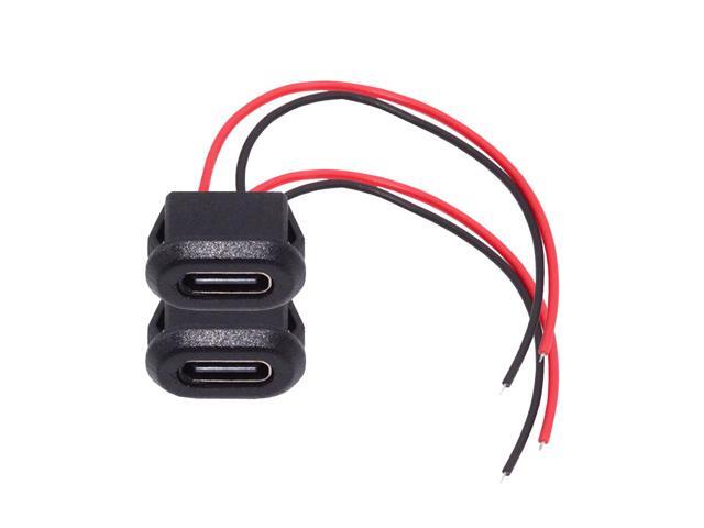 Jimier 2pcs/set DIY OEM Type-C USB-C Female Socket to 2Pin Open Cable ...