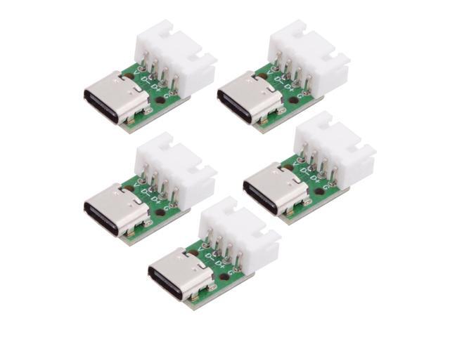 Jimier 5pcs/set DIY OEM Type C Female Socket Connector to 4Pin Pitch=2 ...