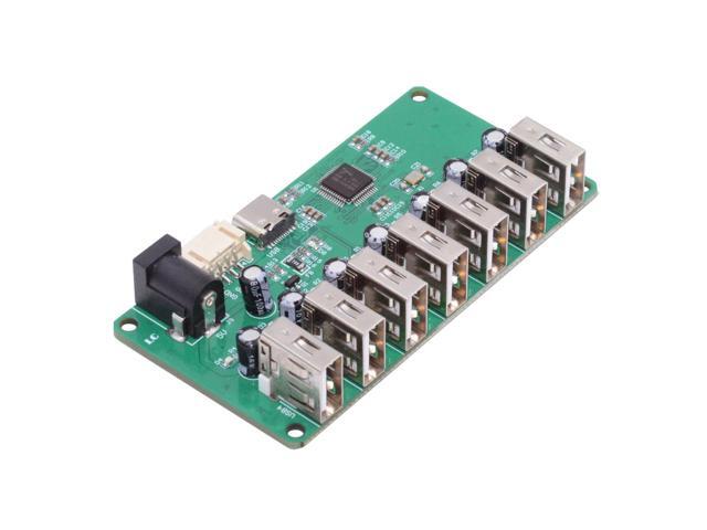 Jimier USB2.0 Type-C & 4Pin Pitch=2.0mm Wafer 1-to-7 Ports Type-A HUB ...