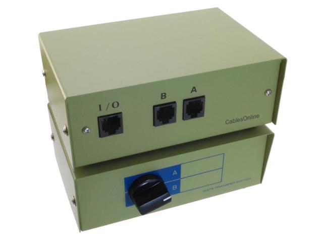 CablesOnline 2-Way A/B RJ45 Metal Rotary Manual Switch Box (SB-034 ...