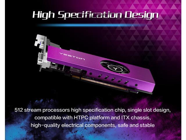 Yeston AMD Video Card Radeon RX550 4G D5 LP Gaming Graphics Card GPU ...