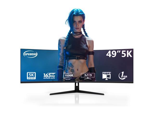GPVHOSO 49 Inch Curved Ultrawide Gaming Monitor, 5K Computer Monitor ...