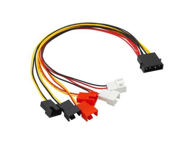 4Pin to 3Pin Fan Power Cable Adapter Connector 12V 7V 5V Cooling Fan ...