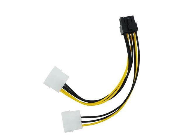 Dual 4 Pin IDE to 8 Pin PCI Express Power Cable PCI Express Adapter ...