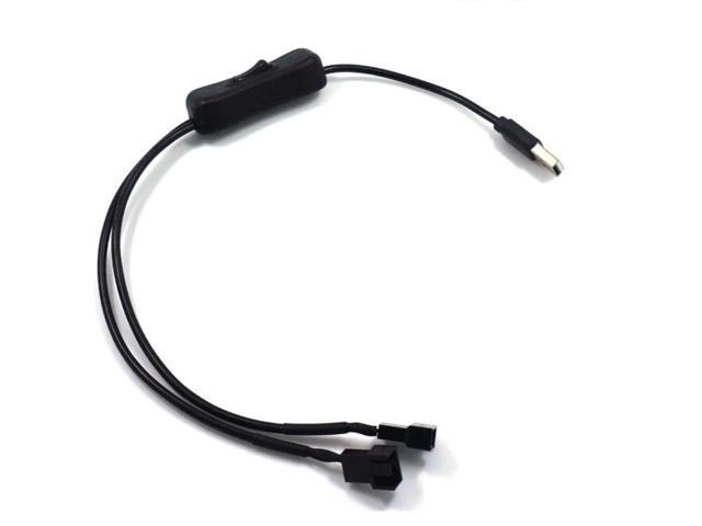 USB to 3 Pin / 4 Pin PWM for Case Fan Adapter Connector Cable with ON ...