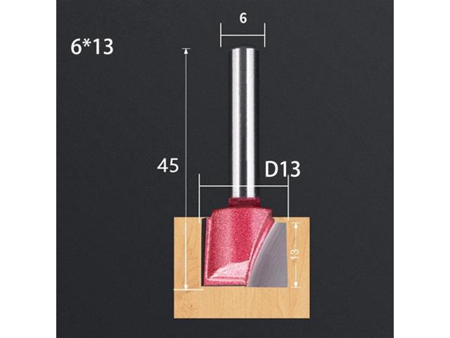 1PCS 6X13 Shank Cleaning Bottom Bit CNC Solid Carbide End Mill ...