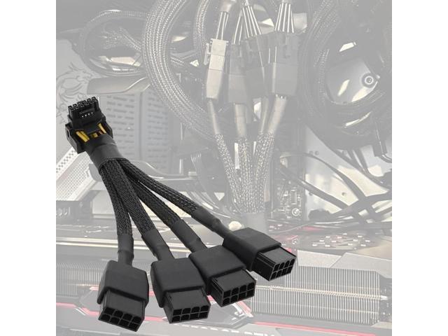 4x GPU 8pin to 16pin (12+4) GPU 8pin Female Connector PCI-E 5.0 12VHPWR ...