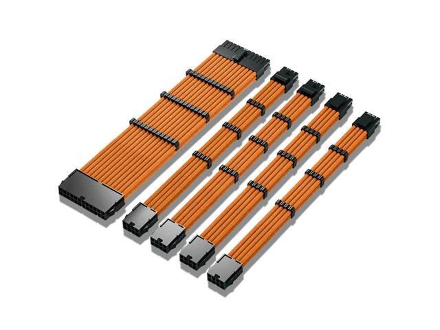 PSU Extension Cable Kit , Solid Color Cable Solid Combo 30cm ATX 24Pin ...