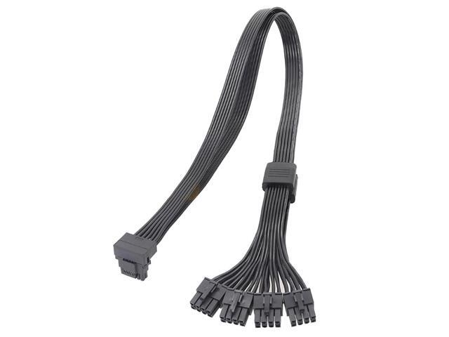 High-Speed 4 8Pin to 16Pin PCI5.0 Graphics Card Power Adapter Cable ...