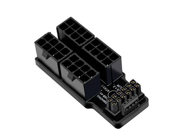 ATX3.0 4x8Pin Female to Male 12VHPWR 12+4P 180° Angled Connector Power ...