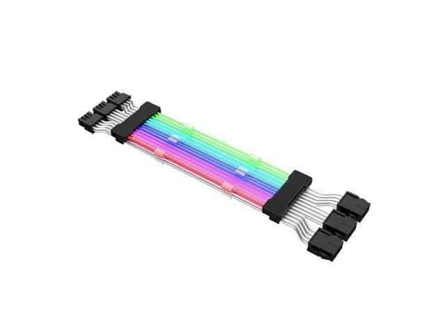 ARGB PSU Power Supply Extension Cable RGB Flow ATX 24Pin GPU Dual ...