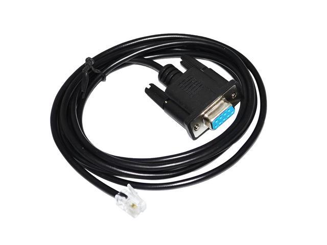 D-SUB 9 PIN 9P DB9 FEMALE TO RJ9 RJ10 RJ11 4P4C PLUG RS232 SERIAL ...