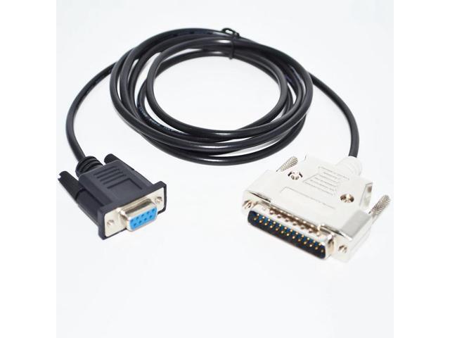 RS232 DB9 9PIN FEMALE TO DB25 D-SUB25PIN MALE ADAPTER NULL MODEM CABLE ...