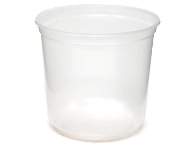 Fabri-Kal Pro-Kal Polypropylene Round Food Container Clear, 24 oz ...