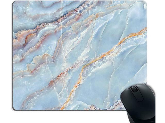 Smooffly Gaming Mouse Pad Custom,Blue Marble Texture Non-Slip Rubber ...