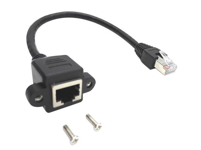Vszerda 10inch Cat6e RJ45 M/F Shielded Ethernet Network Screw Panel ...