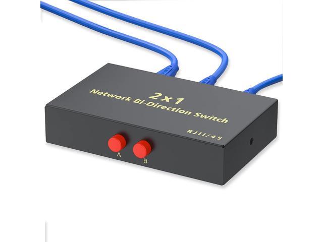 RJ45 Network Switch Selector 2x1 Ethernet RJ45 Network Switch Splitter ...