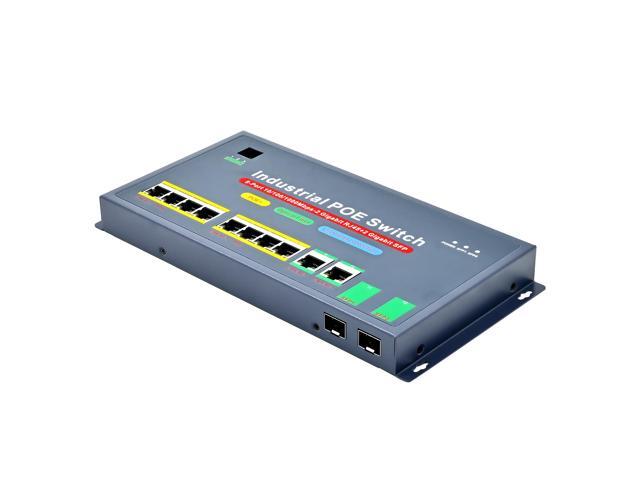 UltraPoE Industrial 8 Port Gigabit PoE Switch 8 PoE+ 30W Power Over ...