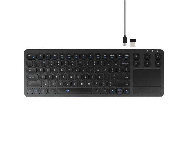 Vilros 2.4G Wireless & Wired Touch Keyboard with Built-in Touchpad- USB ...