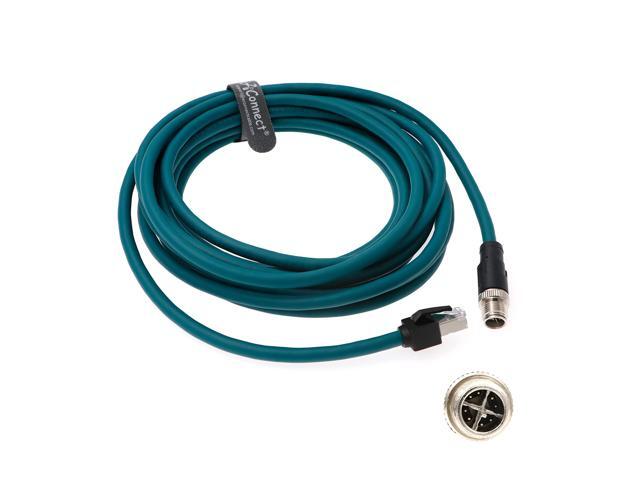 AConnect M12 8 Position X-Code to RJ45 Ethernet Network Cable for ...