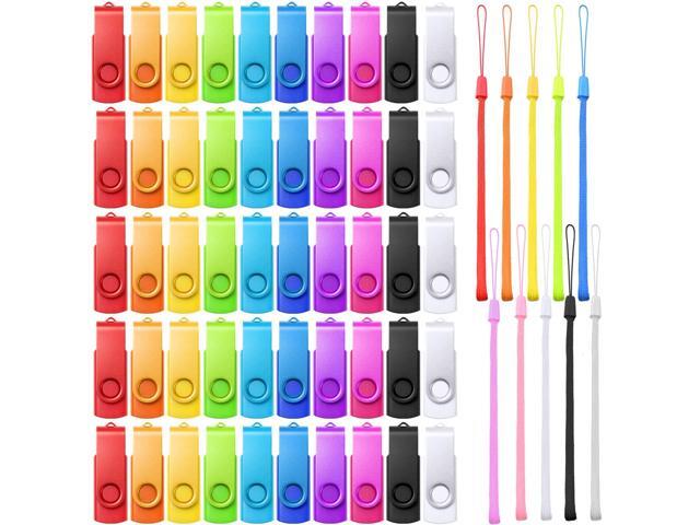 Xuhal 50 Pcs 128mb Flash Drive Pack Portable USB Thumb Drives with ...