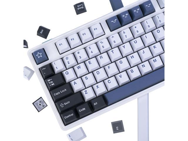 GEKUCAP 173 Keys Arctic Blue White Keycaps Double Shot PBT Customized ...