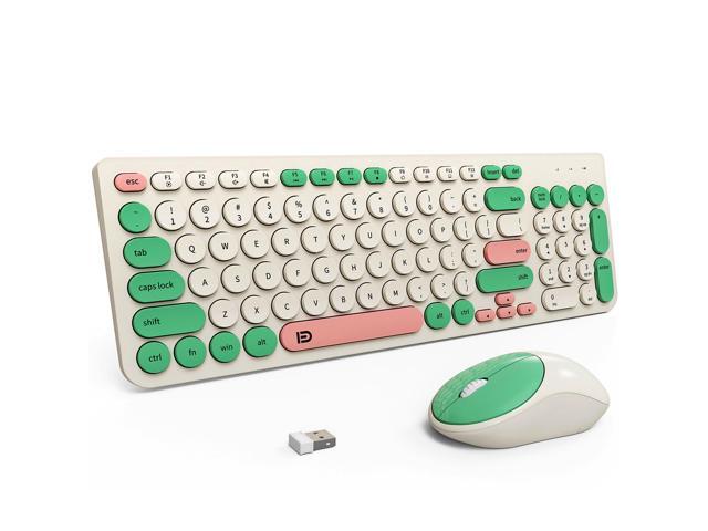 FD Wireless Keyboards and Mouse Combo - 2.4GHz USB Cordless, Cute ...