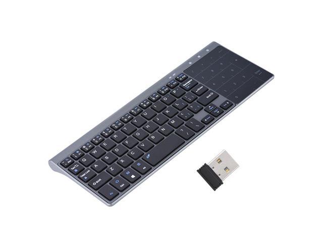 2.4Ghz Mini Wireless Keyboard with Touchpad Numeric Keypad Portable ...