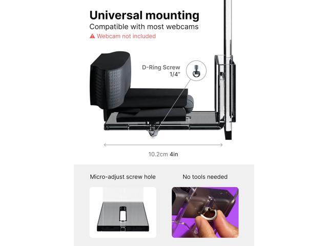 PlexiCam Road Warrior Pro V2 | Center Screen/Middle Screen Webcam Mount ...