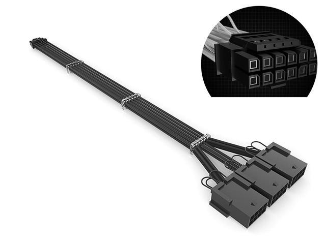 SAMA PCI-E 5.0 GPU PSU Cable 12+4pin to 3×8PIN 12VHPWR Sleeved ...