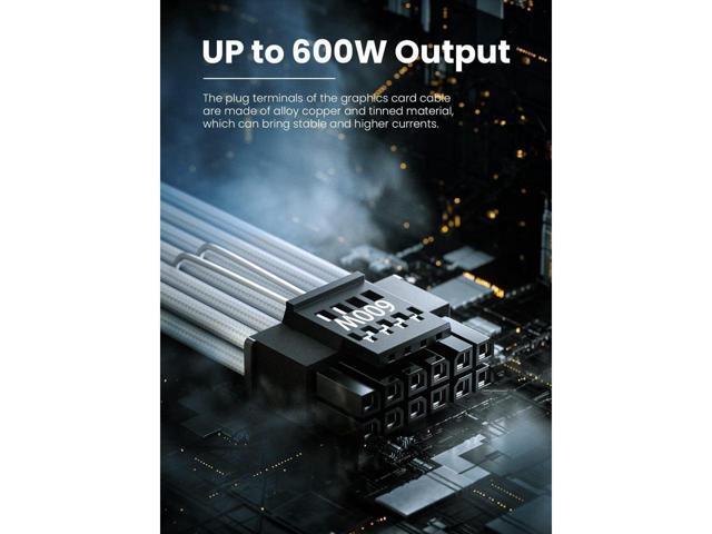 CORN PCI-e 5.0 Extension Cable 30cm/1ft 16 Pin(12+4) Male to PCIE ...